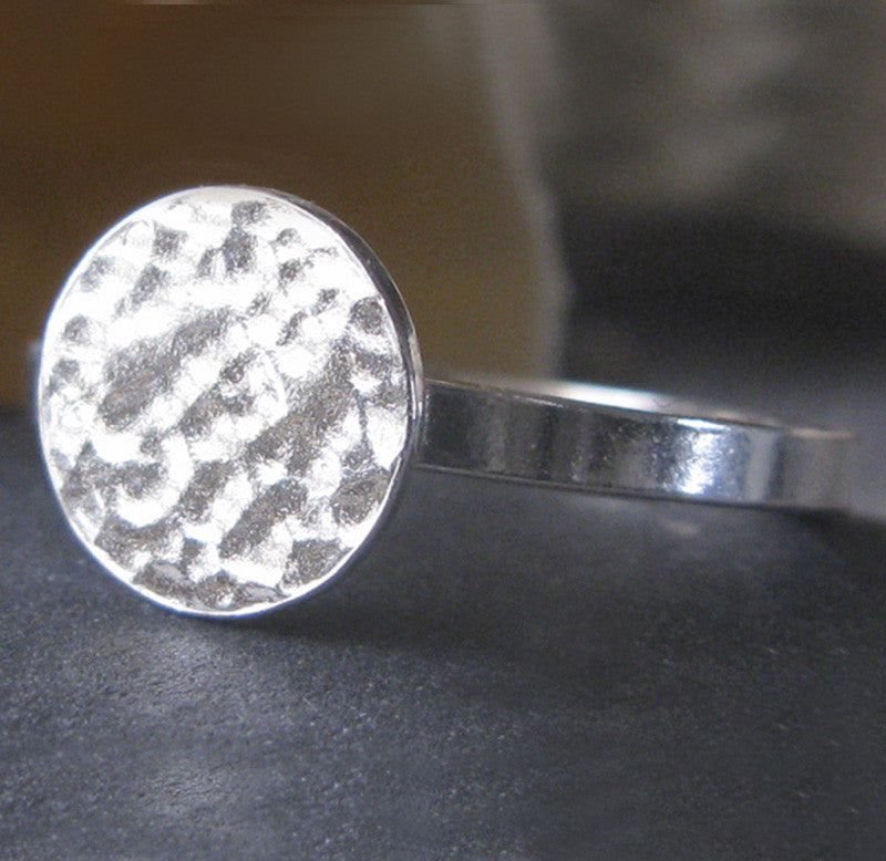 disc ring silver