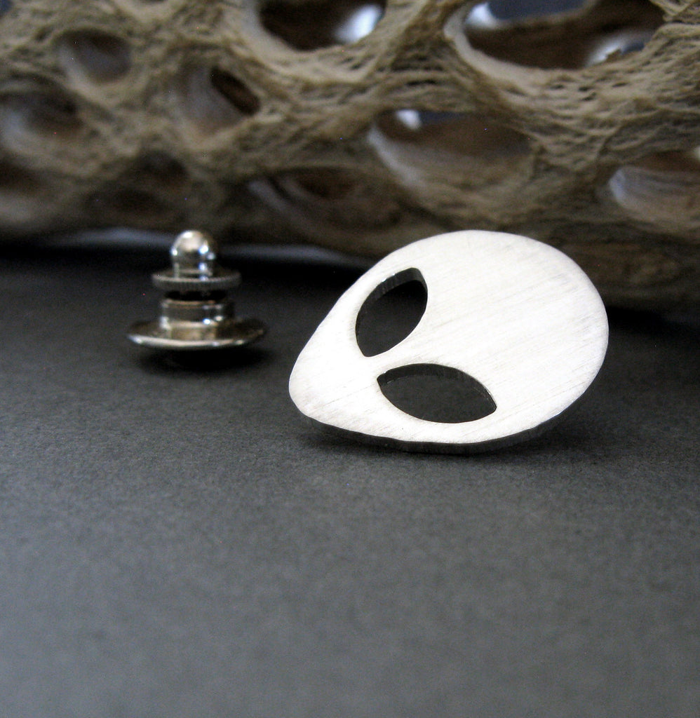 Alien Head Tie Tack ~ Handcrafted in the USA from sterling silver ...