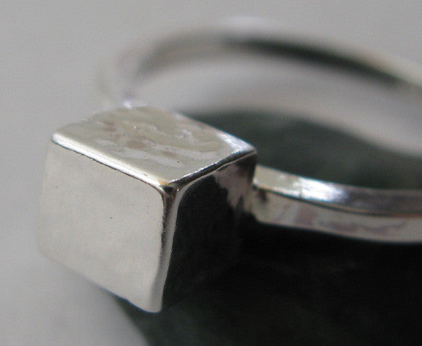 Solid Cube Ring ~ Jewelry Handmade in the USA – Poseidon's Booty