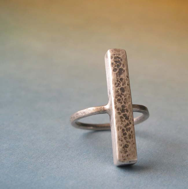 Modern Rustic Bar Ring ~ Jewelry Handmade in the USA – Poseidon's Booty
