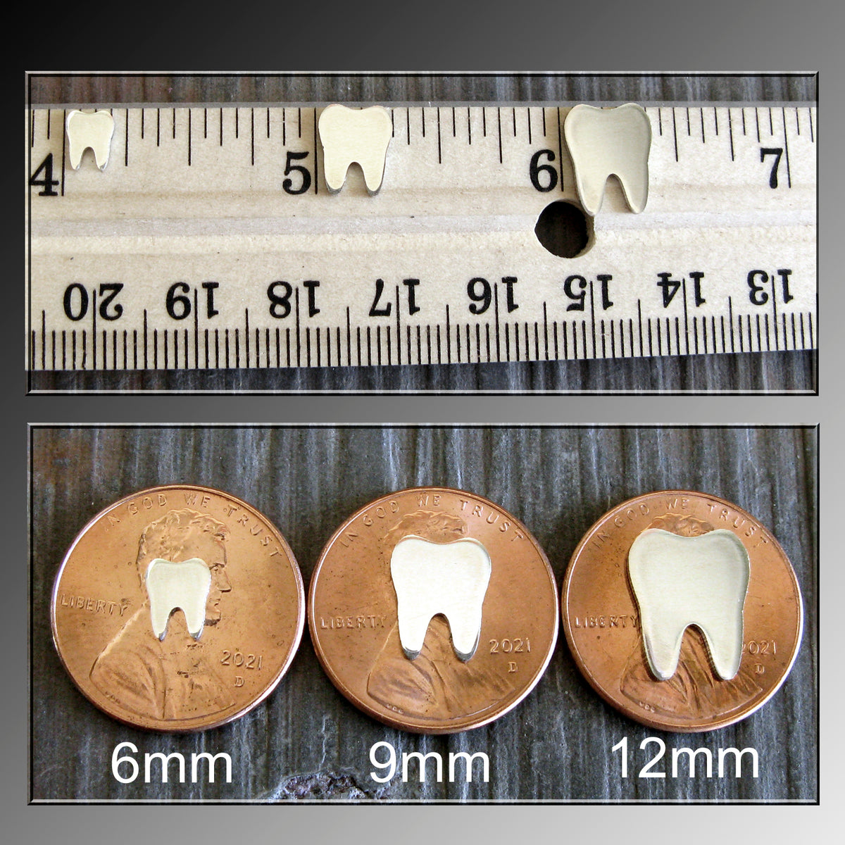 Tooth Stud Earrings ~ Handmade from 14k Gold Or Sterling Silver ...